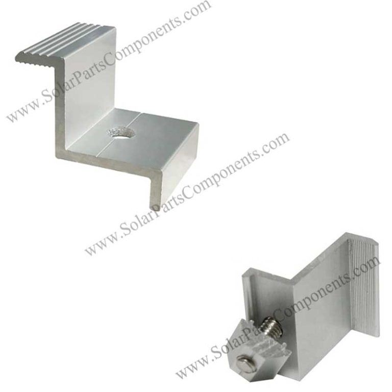 Aluminum solar end clamps for frame solar panel mounting
