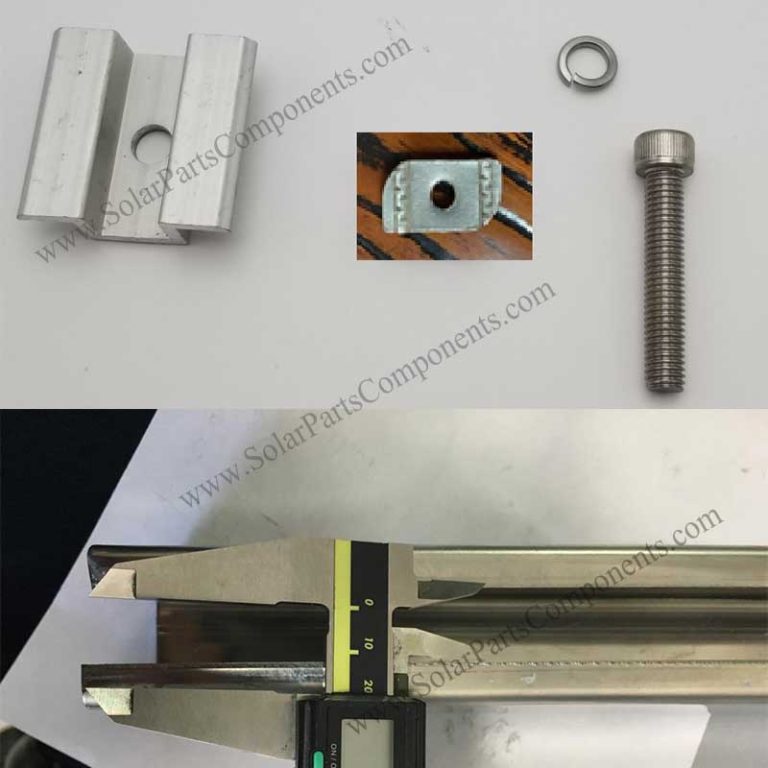 Aluminum solar mid clamps for frame solar panel mounting
