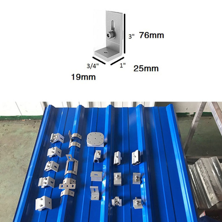 Solar L Foot Brackets for Corrugated, Tin, Zinc Metal Roofing