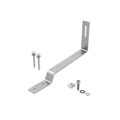 Solar Flat Tile Roof Hooks , Non-adjustable for Side Mounting Rails