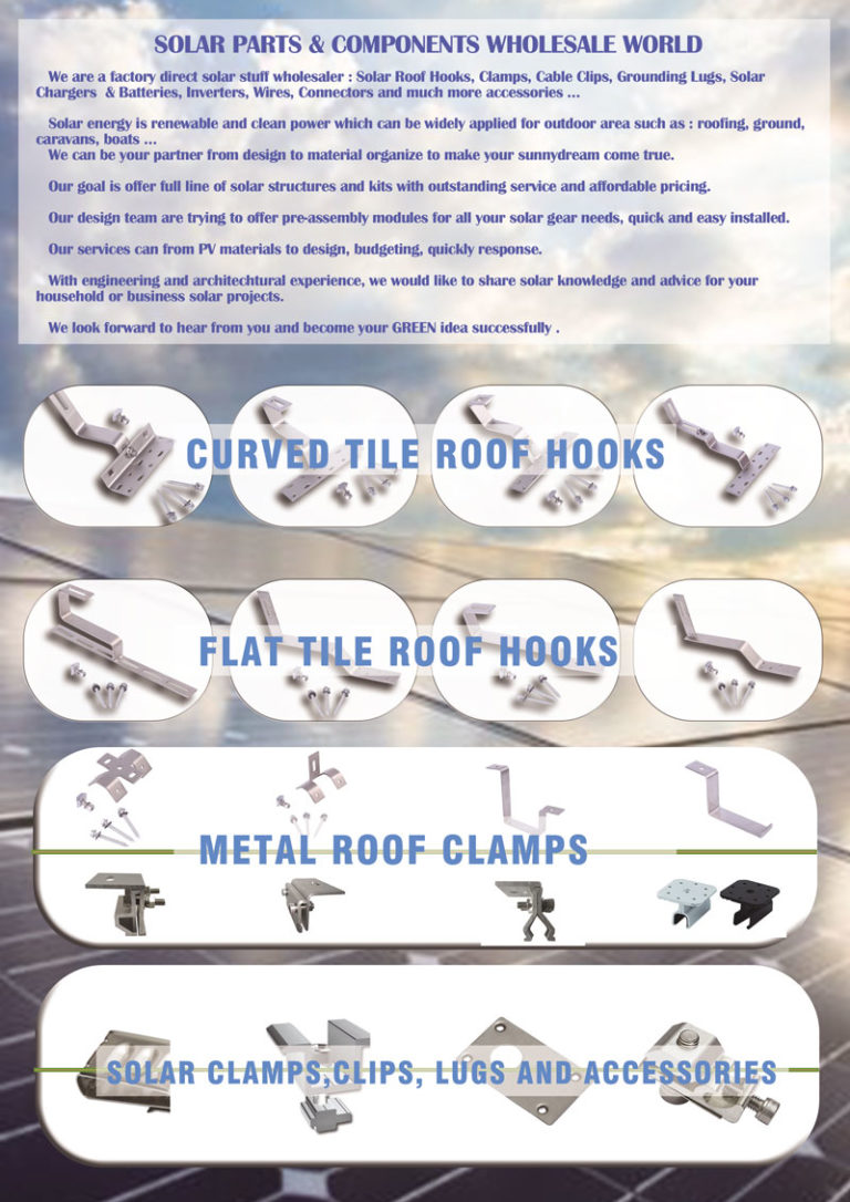 Solar Panel Parts, Components and Accessories newsletter
