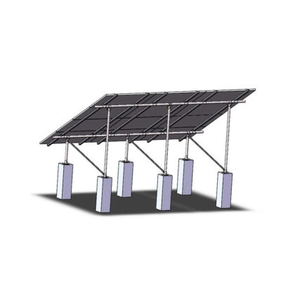 Aluminum Solar Grounding Mounting Systems - " N " type, Concrete Pier