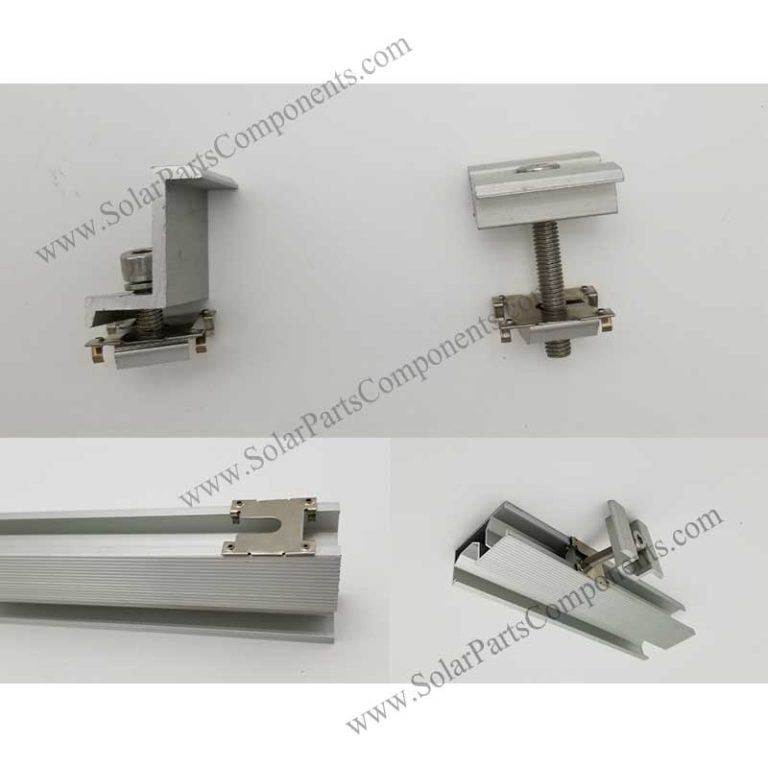 PV module grounding clips washers and plates