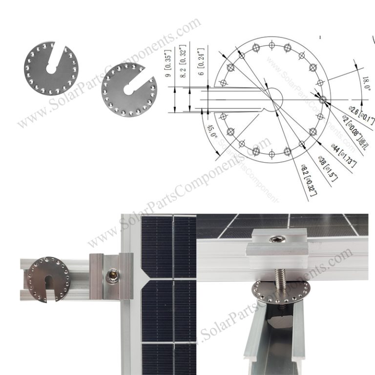 PV Grounding Clips, plate, washers for Solar Panel earthing Model: 6F