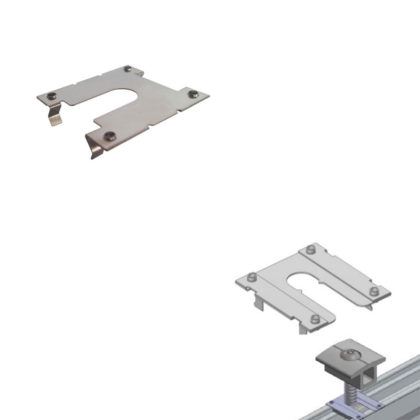 PV module grounding clips washers and plates