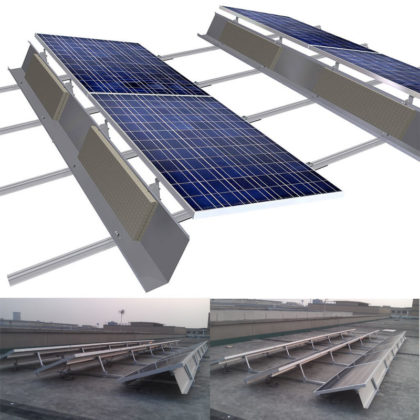 Flat Roofing Solar Panel Mounts - Ballasted Aluminum Racking