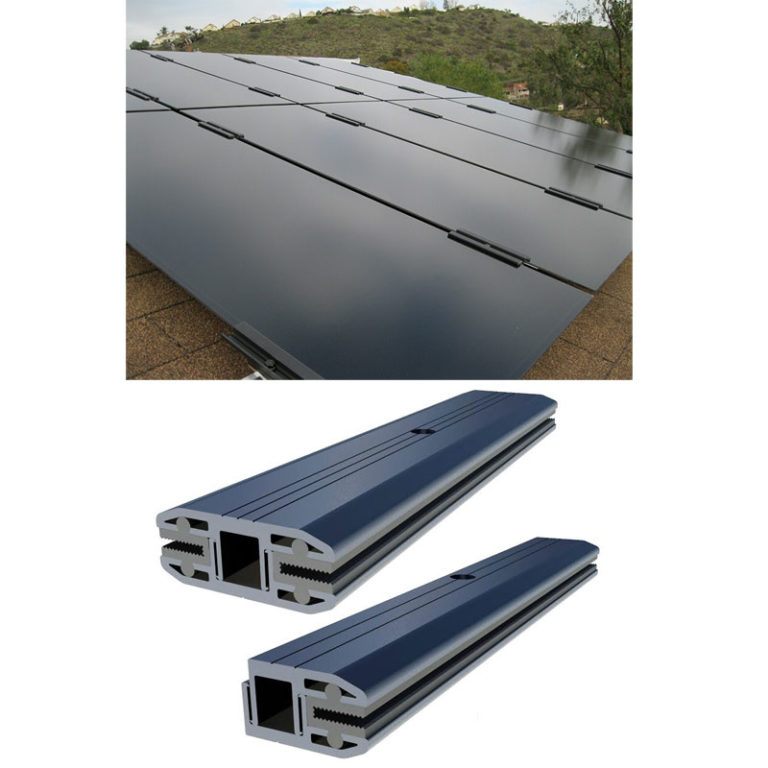 Frameless PV module mid clamps and end clamps for thin film solar panel ...