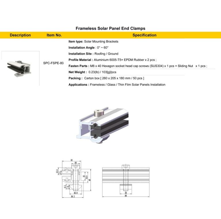 Frameless solar panel interior clamps and exterior clamps mounting solution