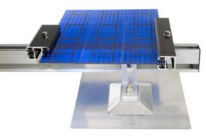 Frameless PV module mounting with inter & exterior clamps on ...