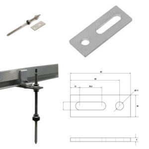 Solar hanger bolts for PV module roof mounting system