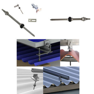 Solar hanger bolts for PV module roof mounting system