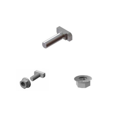 Solar Panel T bolts, SUS 304 for PV Module Mounting Rails