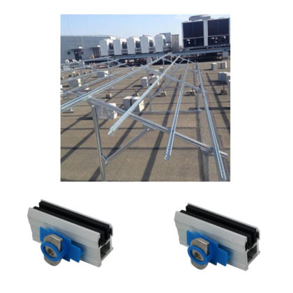 Aluminum end clamps for frameless solar panel mounting