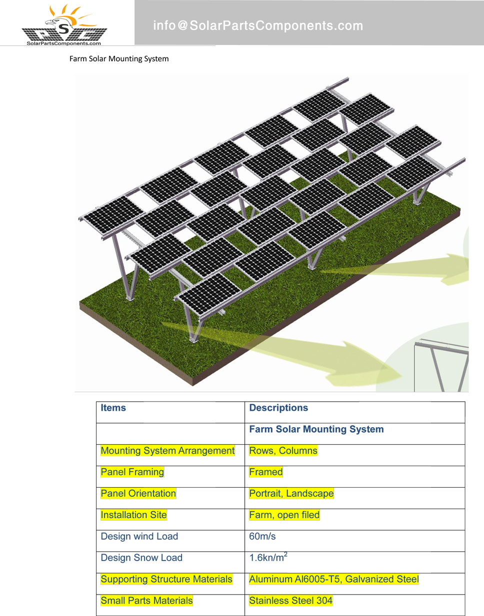 Aluminum Solar Grounding Mounting Systems - " W " type