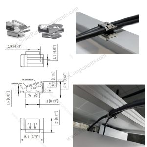 Solar Cable Clips 90 Degree for solar panel mounting installation.