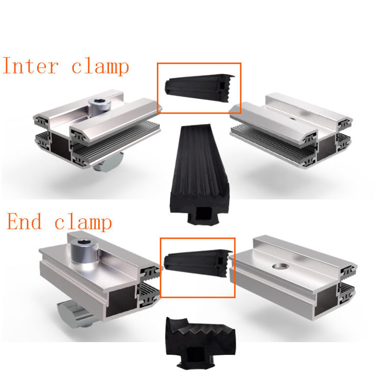 The EPDM rubber support frameless clamps