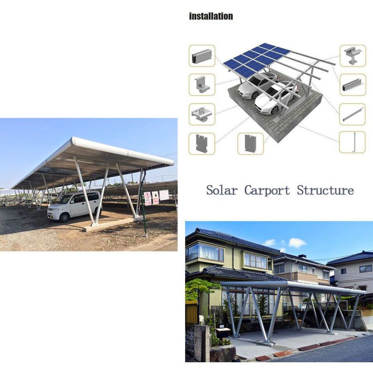 Solar carport structure