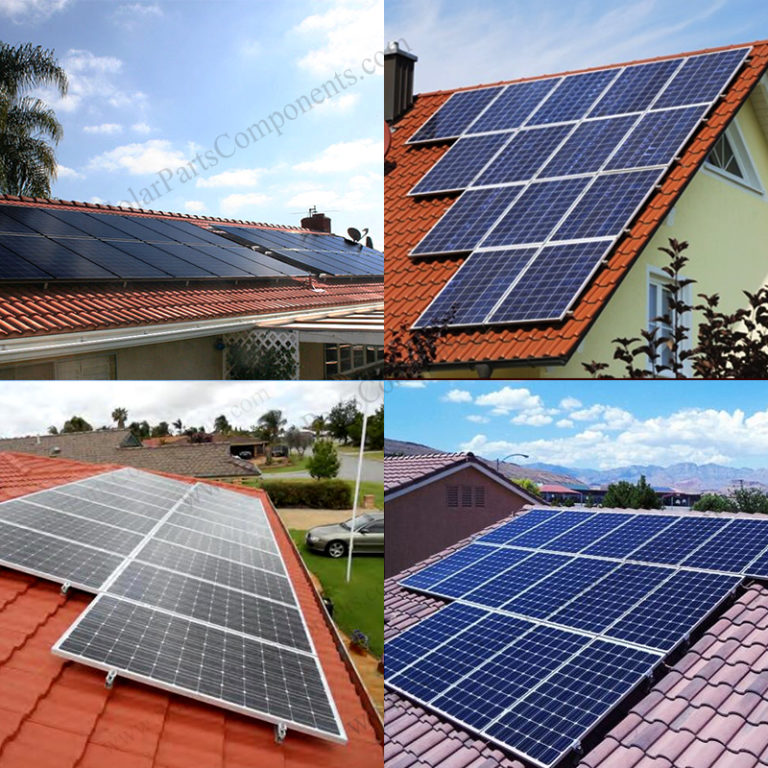 Solar panel tile roof hook fixed bottom mounted