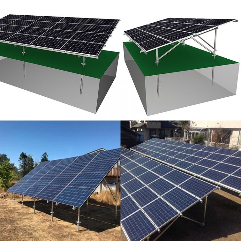 Ground mount solar racking systems - W type