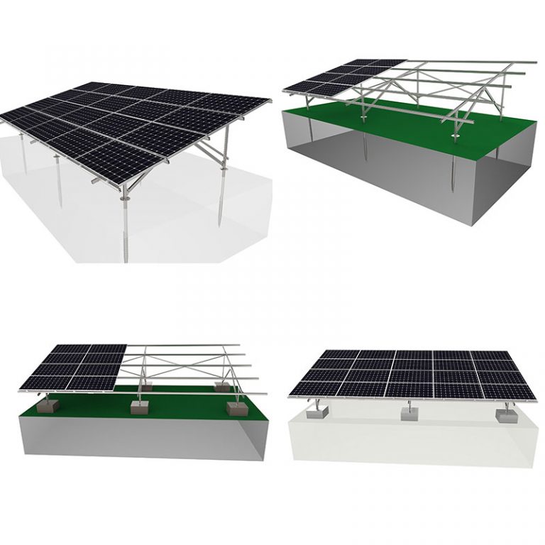 Solar Ground Mounting System-Carbon Steel-W-Type