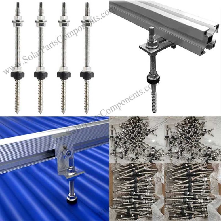 Solar hanger bolts for PV module roof mounting system