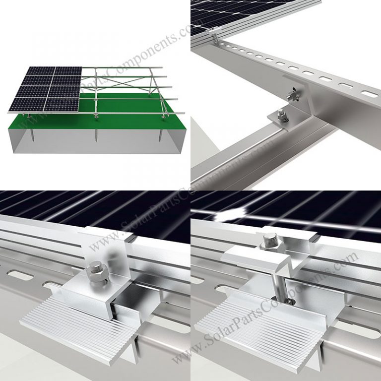 Solar ground racking system for C carbon steel W type