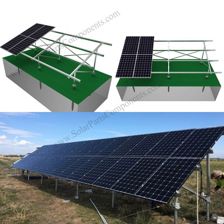 Aluminum ground mount solar racking