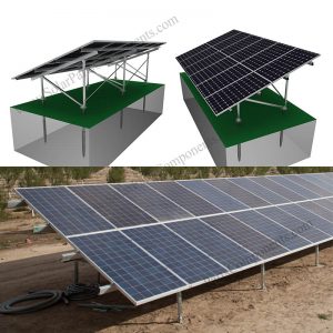 Aluminum ground mount solar racking