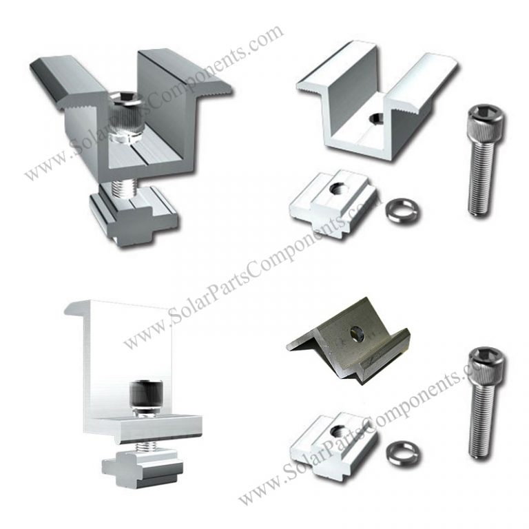 Aluminum solar mounting clamps for frame panel