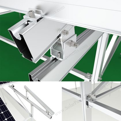 Farmland greenhouse solar ground mounting system,SPC-CAG/GAG-H/V