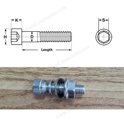 Hex Socket Bolt, M8×30mm Allen Head Screw, A2-70