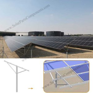 Solar Panel Single Pile Ground Mounting System, SPC-C-2V-PW