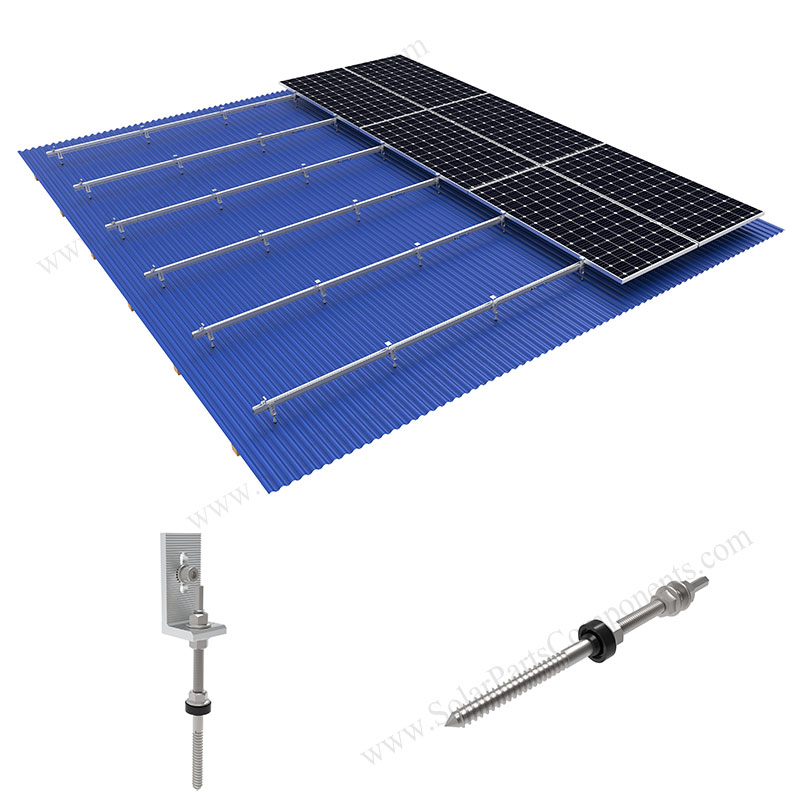 L Feet Bracket With M10 Hanger Bolts Solar Roof Mounts SPC RF CK08 FA H020