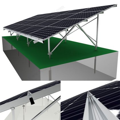 PV ground mount racking system, SPC-GA-4H-W