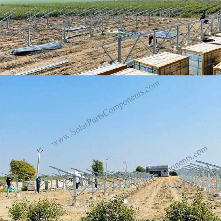 Solar Panel Single Pile Ground Mounting System, SPC-C-2V-PW