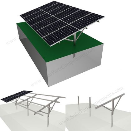 Solar Panel Single Pile Ground Mounting System, SPC-C-2V-PW