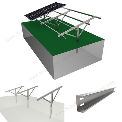 Solar Panel Single Pile Ground Mounting System, SPC-C-2V-PW
