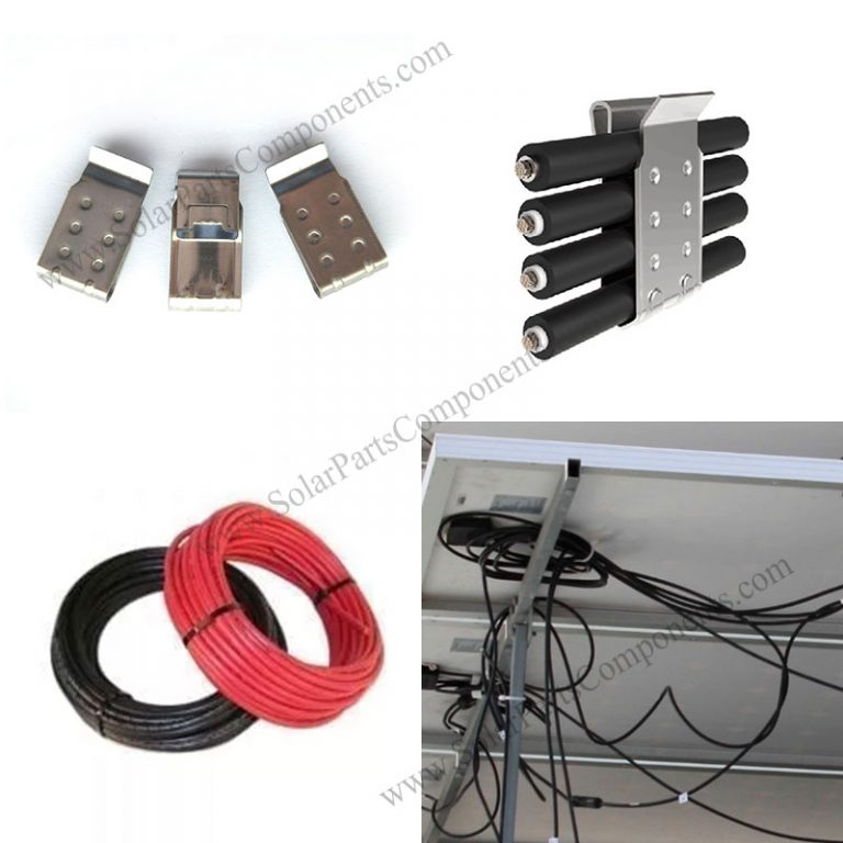 Solar panel wire management clips
