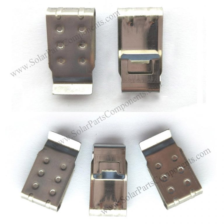 Stainless steel cable clips for pv mounts