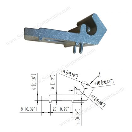 PV module grounding lug for solar mounting system,SPC-GL-01