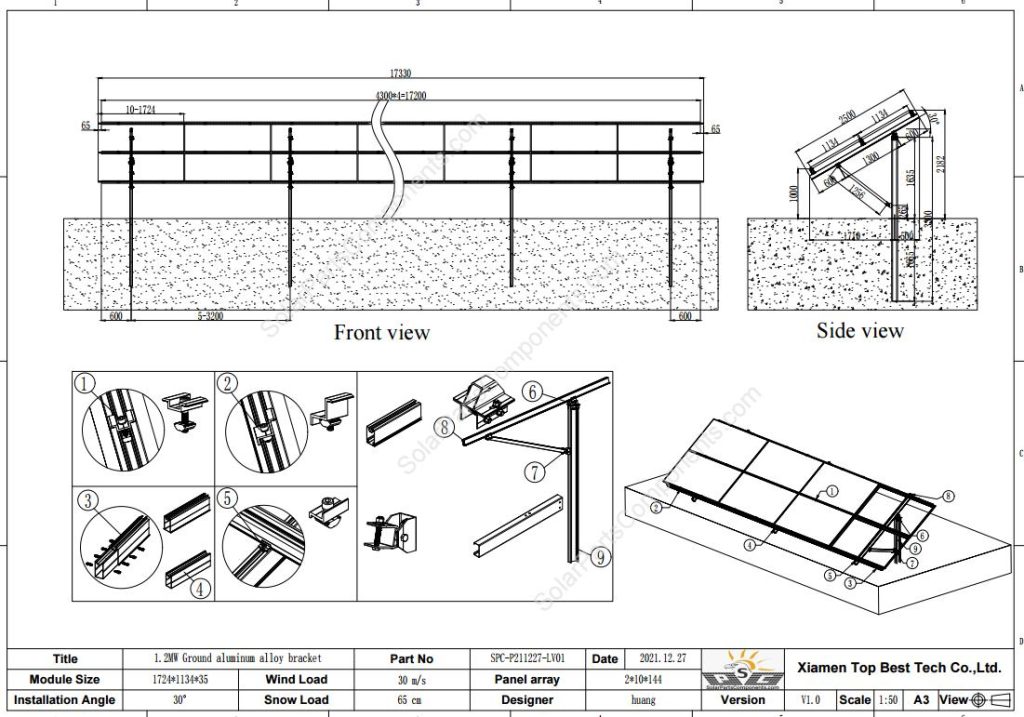 Single Pole Mount Solar Racking Systems,Galvanized Steel