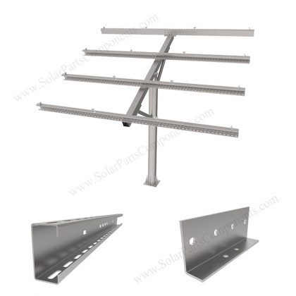 Single Pole Mount Solar Racking Systems,Galvanized Steel