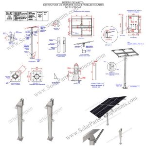 Single Pole Mount Solar Racking Systems,Galvanized Steel