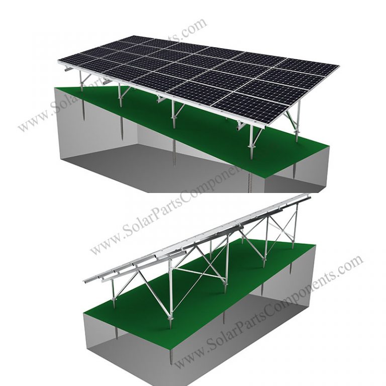 aluminum slope ground mounting system for solar panels