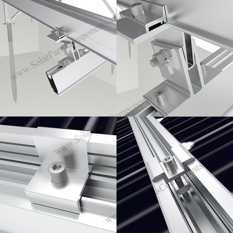 aluminum slope ground mounting system for solar panels