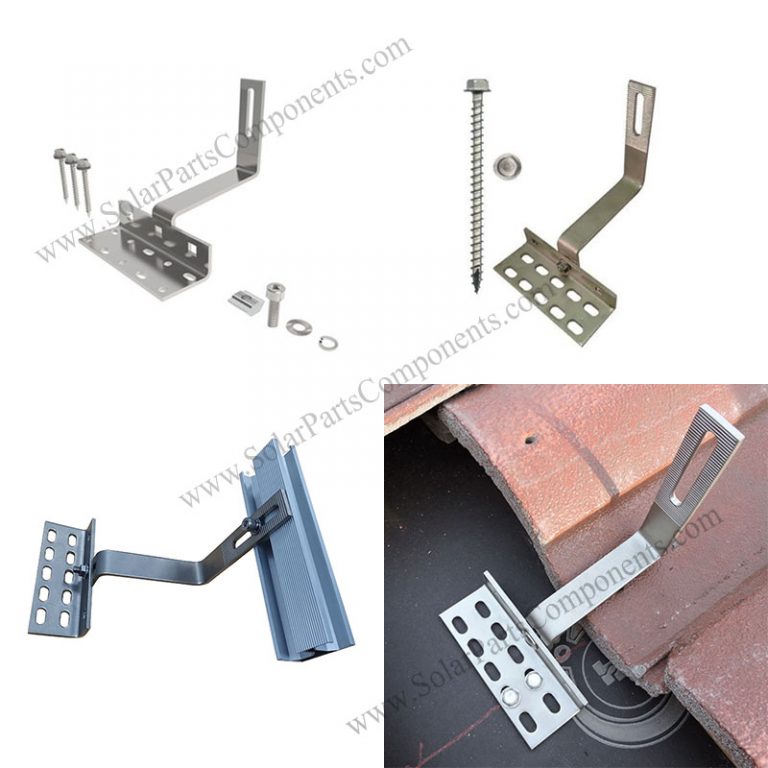 solar roof hook for Roman tile roof mounting system