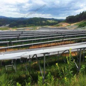 Solar panel ground racking for slant places, SPC-GA-4H-W-EW-SN