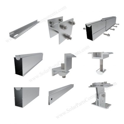 Solar panel ground racking for slant places, SPC-GA-4H-W-EW-SN