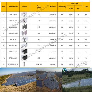 Solar panel ground racking for slant places, SPC-GA-4H-W-EW-SN