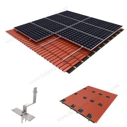 Solar roof racking system with tile hooks,SPC-RF-IK04-DR